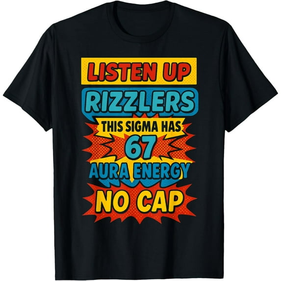 67 Six Seven 6 7 Meme Design Funny 6 7 Sigma Rizzlers Meme T-Shirt ...