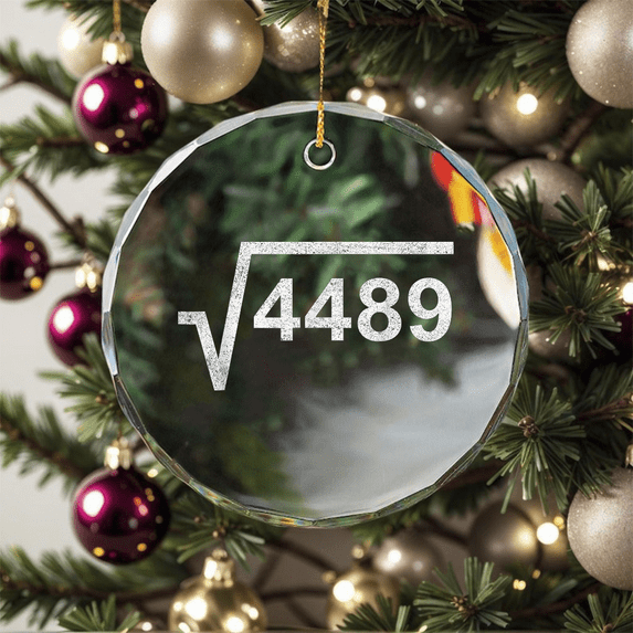 67 Six Seven 6-7 Square Root 4489 Slang Math Teacher Ornament, Crystal ...