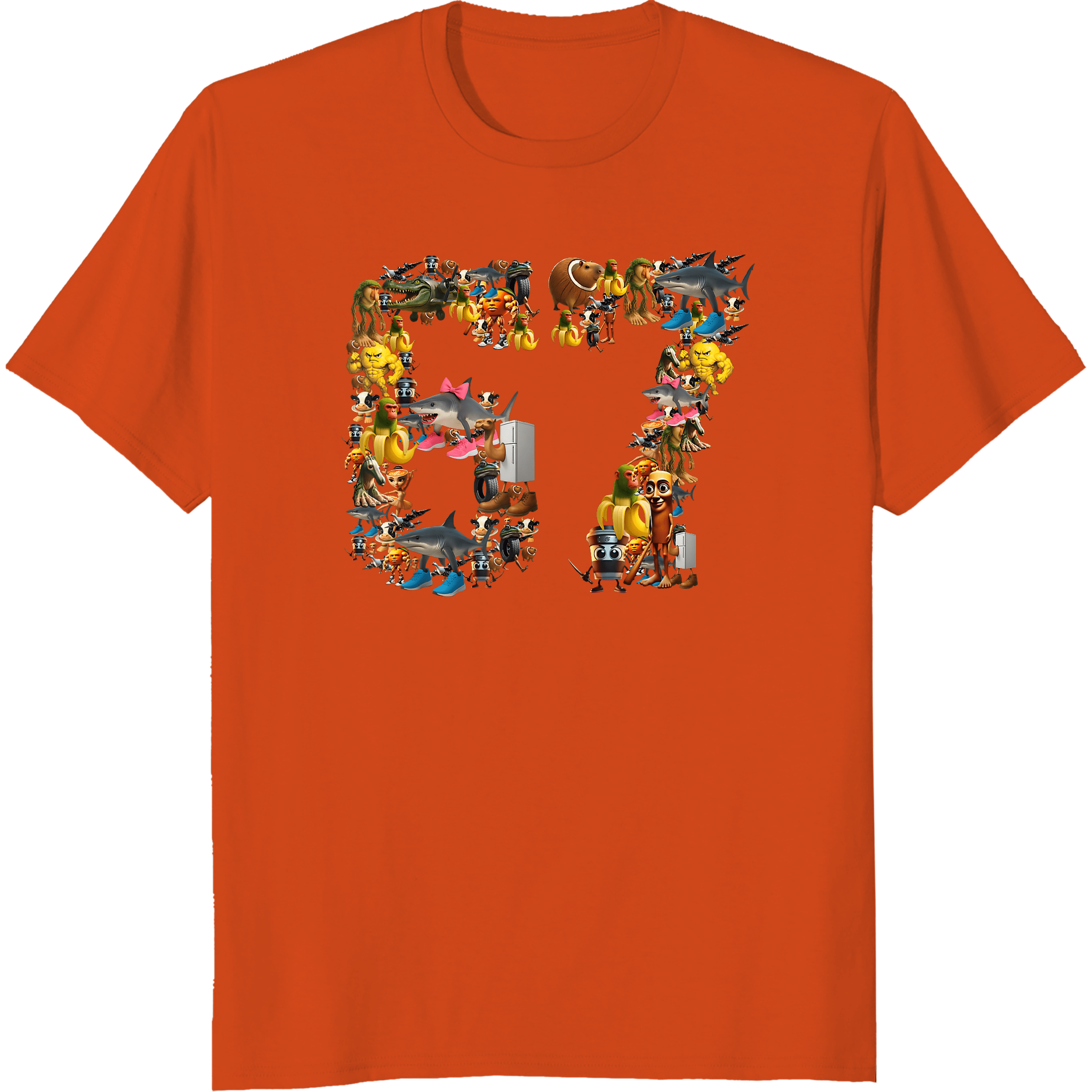 67 Six Seven Birthday Meme Viral Italian Brainrot Character Tshirt ...