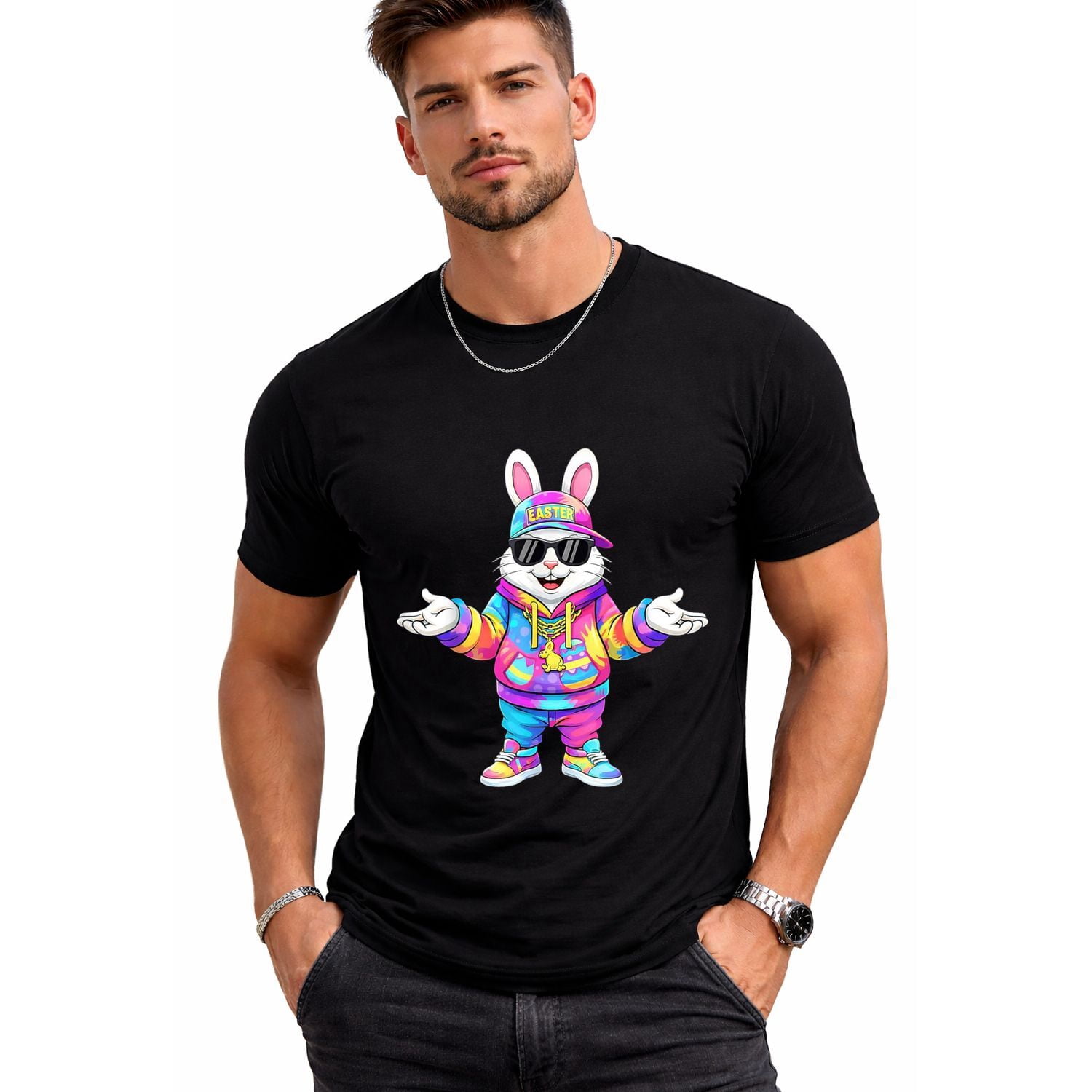 67 Six Seven Bunny Easter Day Meme Men T-Shirt - Walmart.com - All For One