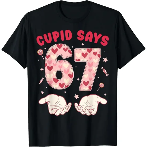 67 Six Seven Cupids Say for Kids Boys Girls Valentines Day T-Shirt ...