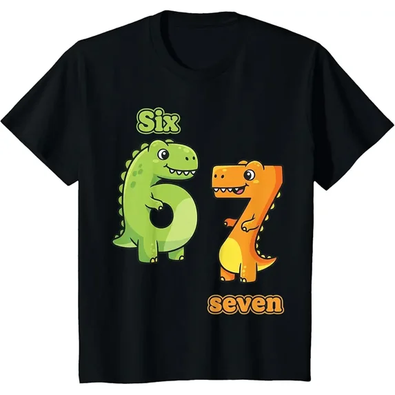 67 Six Seven Dinosaur T-Rex Toddler Kids 67 Boys T-Shirt - Walmart.com