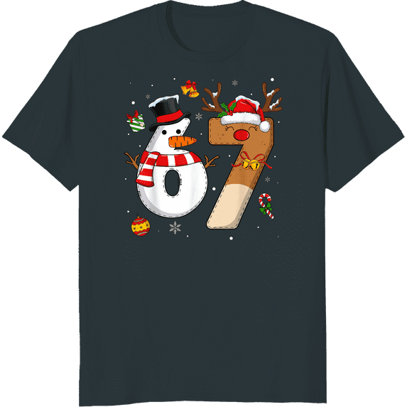 67 Six Seven Funny Christmas Shirts Boys Girls Kids 6 7 Meme T-Shirt ...