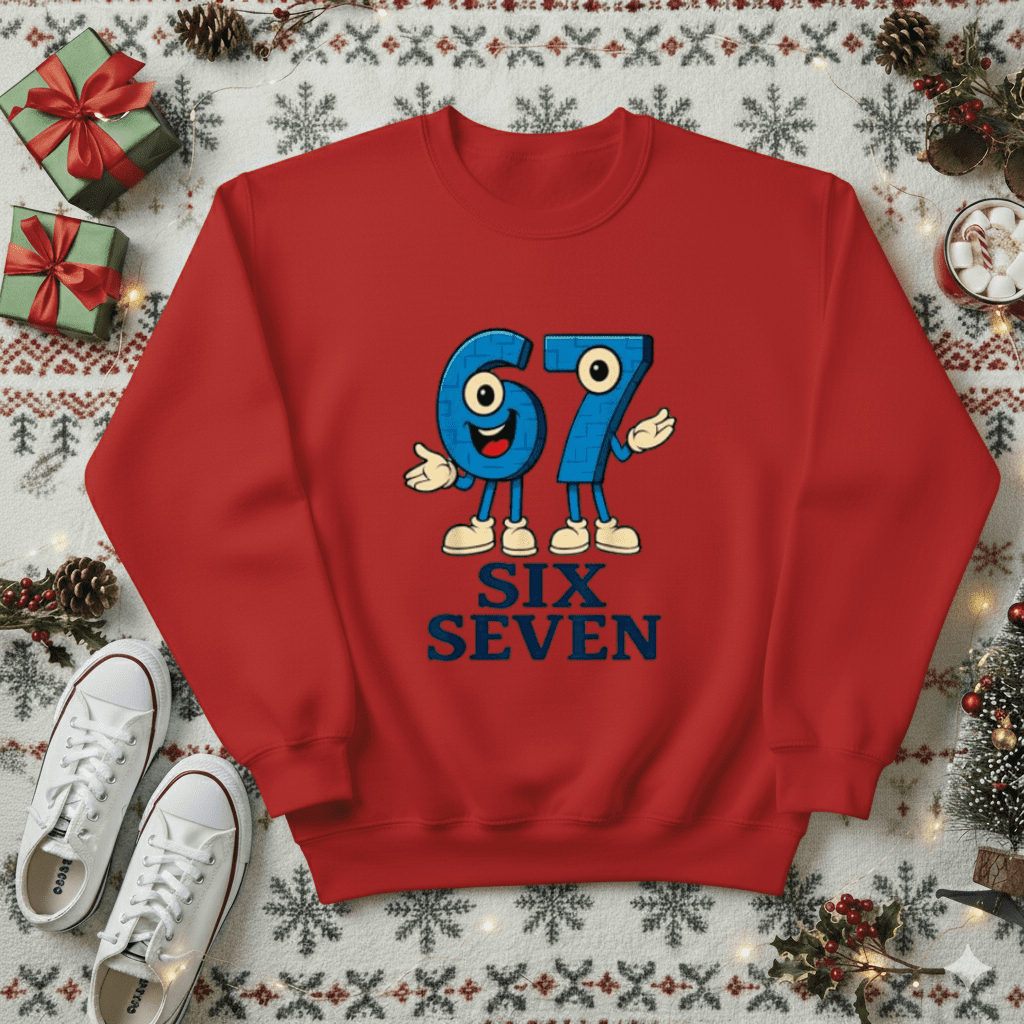 67 Six Seven Funny Italian Gaming Meme Gen Alpha Trend Humor Sweatshirt ...
