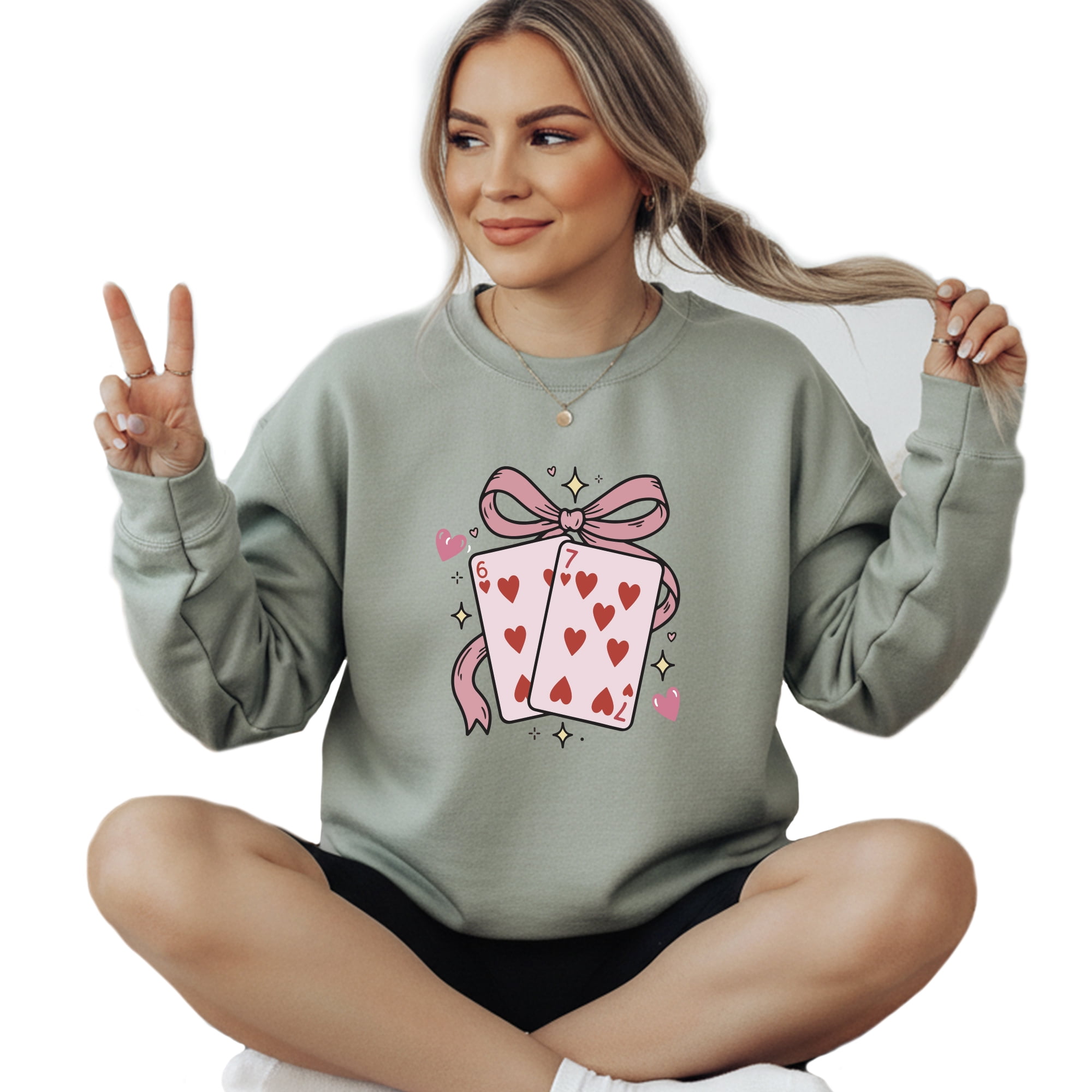 67 Six Seven Funny Meme Sweatshirt Women Cute Gifts Casual Long Sleeve ...