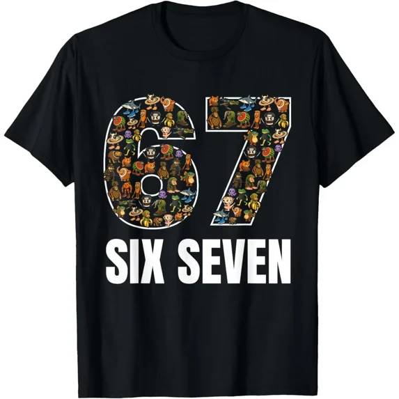 67 Six Seven Italian Brainrot Gen Alpha Slang Meme Humor Unisex T-Shirt ...