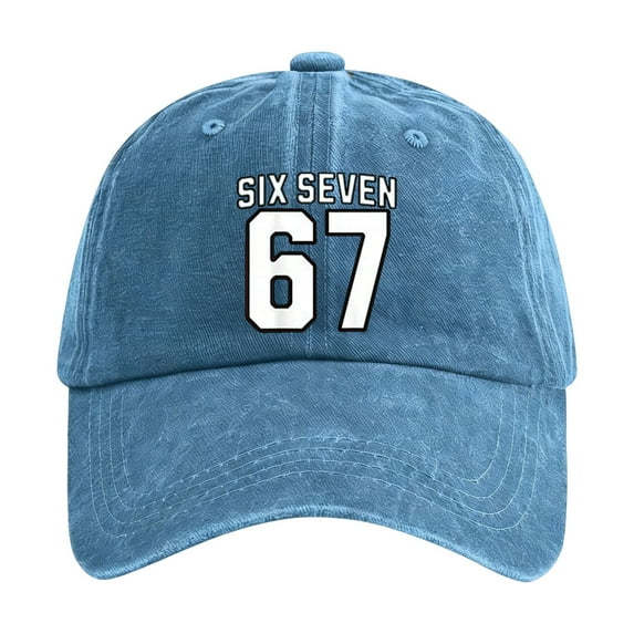 67 Six Seven Letter Hat For Adult Unisex Baseball Caps Casual Washed ...