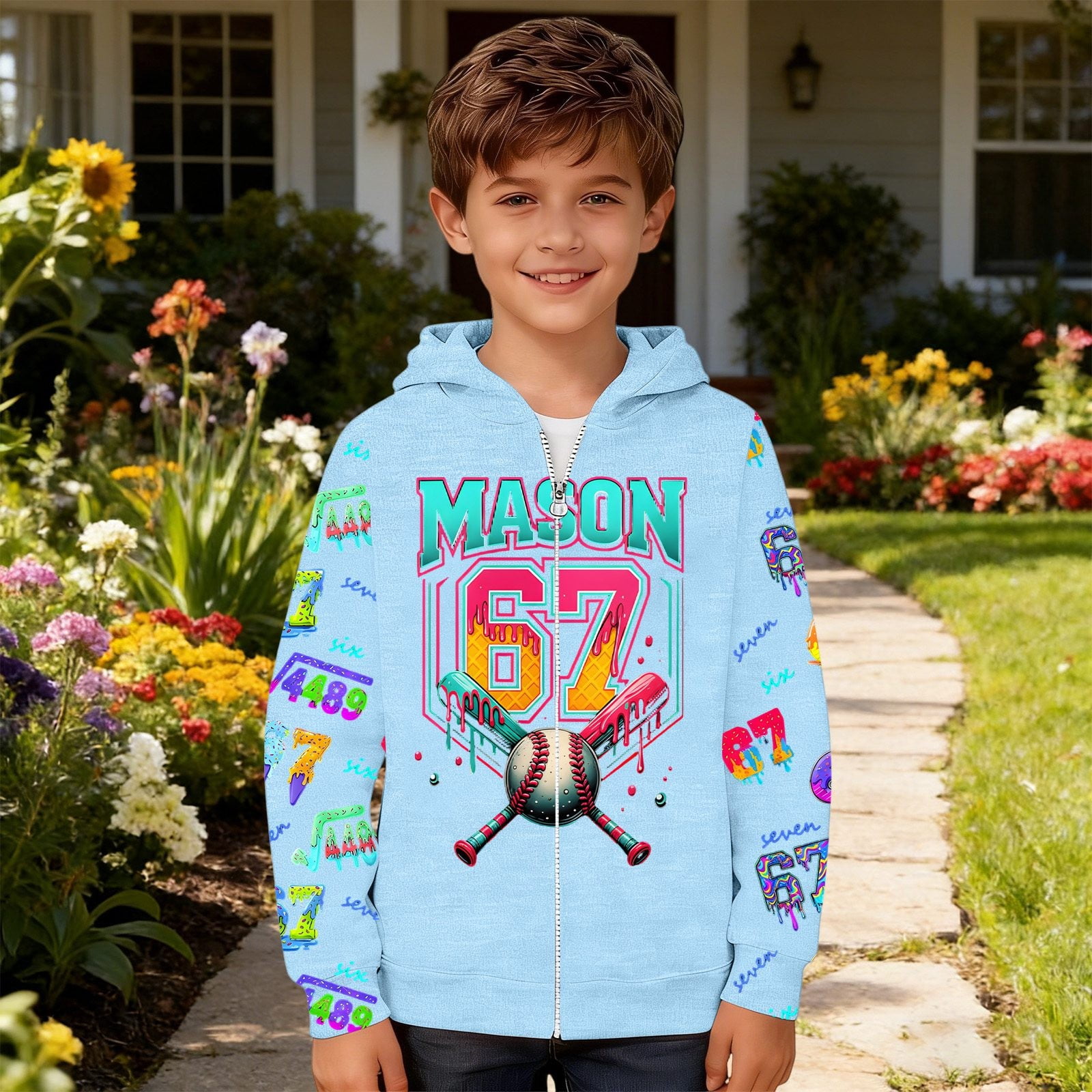67 Six Seven Letter Hoodies Sweatshirts For Kids Hoodies Sweatshirts ...