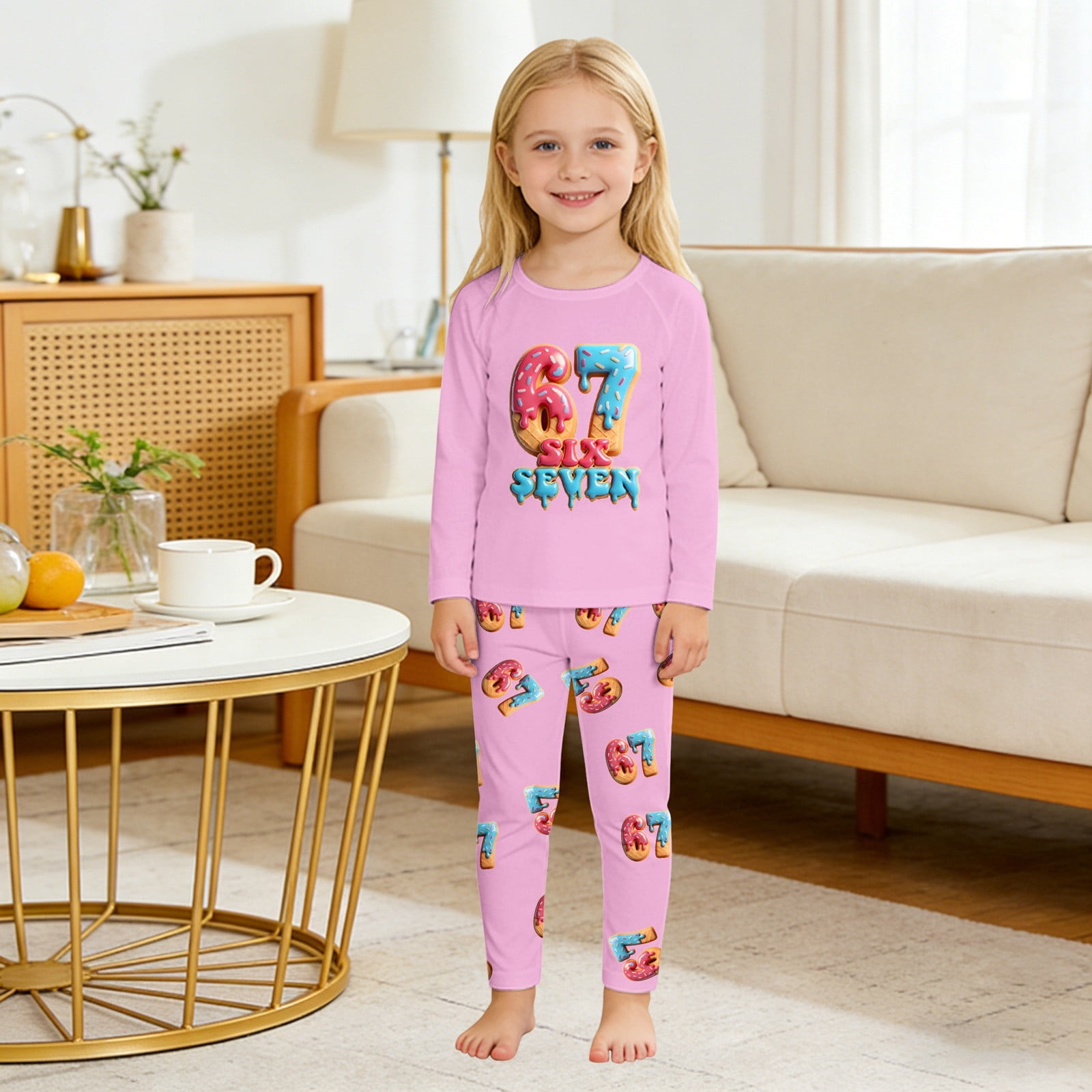 67 Six Seven Letter Outfits Set For Kids Outfits Set Casual Girls ...