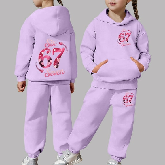 67 Six Seven Letter Outfits Set For Kids Outfits Set Casual Girls ...