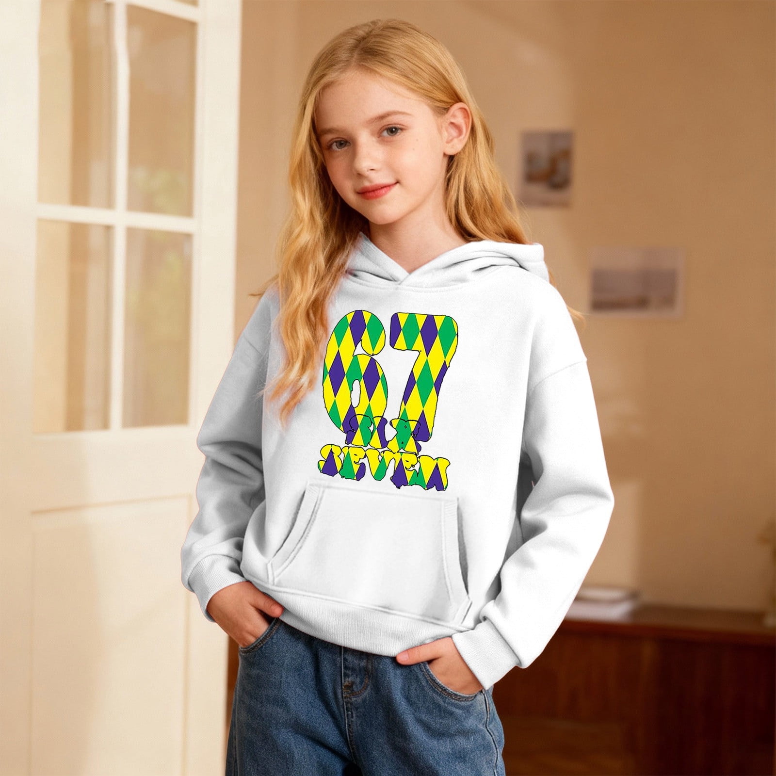 67 Six Seven Letter Sweatshirts For Kids Hoodies Sweatshirts Casual ...