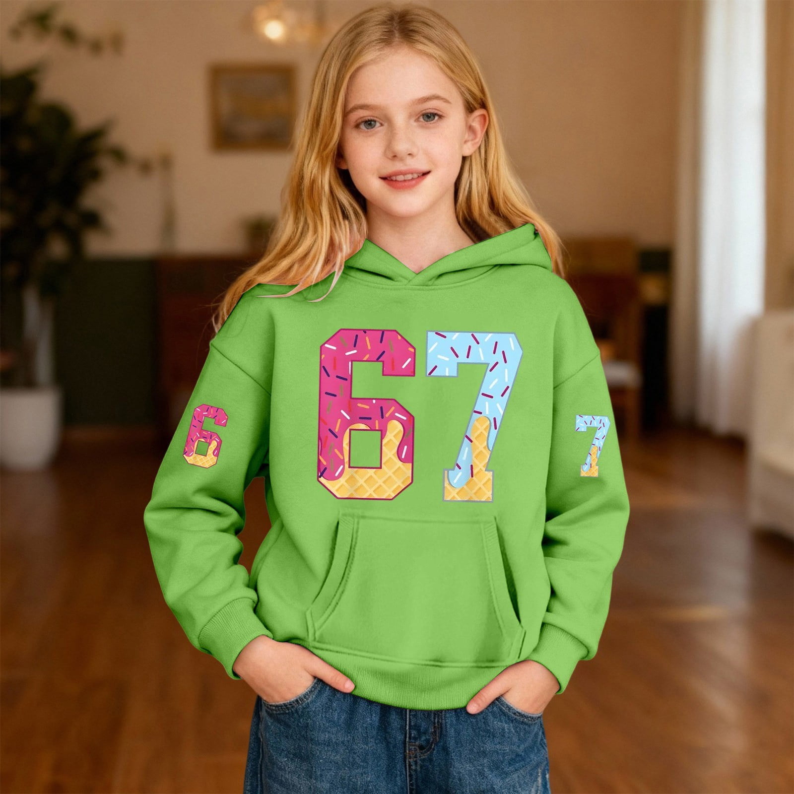 67 Six Seven Letter Sweatshirts For Kids Hoodies Sweatshirts Casual ...