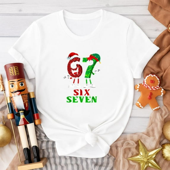 67 Six Seven Meme Christmas Funny Italian Gamer Unisex T-Shirt, up to ...