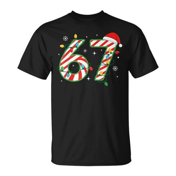 67 Six Seven Meme Christmas Santa Hat Family Matching Holiday Unisex T ...
