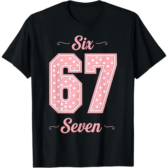 67 Six Seven Meme Funny Gen Alpha Slang Kids Girls Youth T-Shirt ...