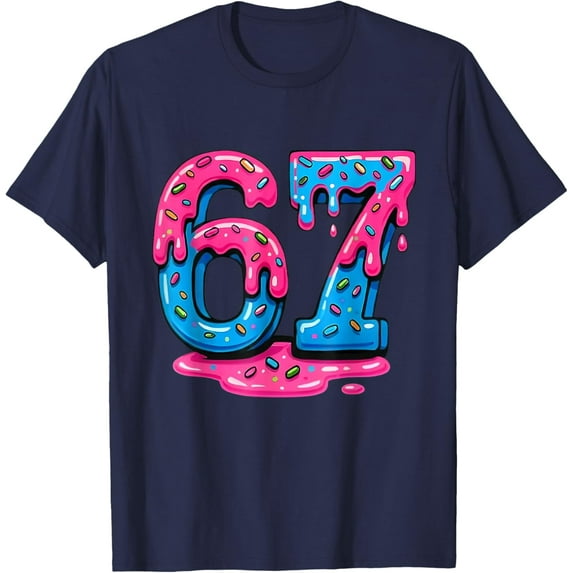 67 Six Seven Meme Ice Cream Drip Graphic T-Shirt - Walmart.com