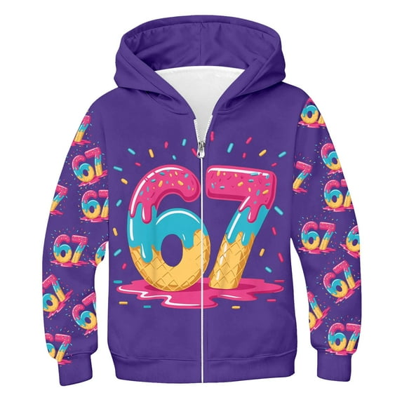67 Six Seven Meme Jackets Graphic for Kids Boys Girls Cartoon Print ...