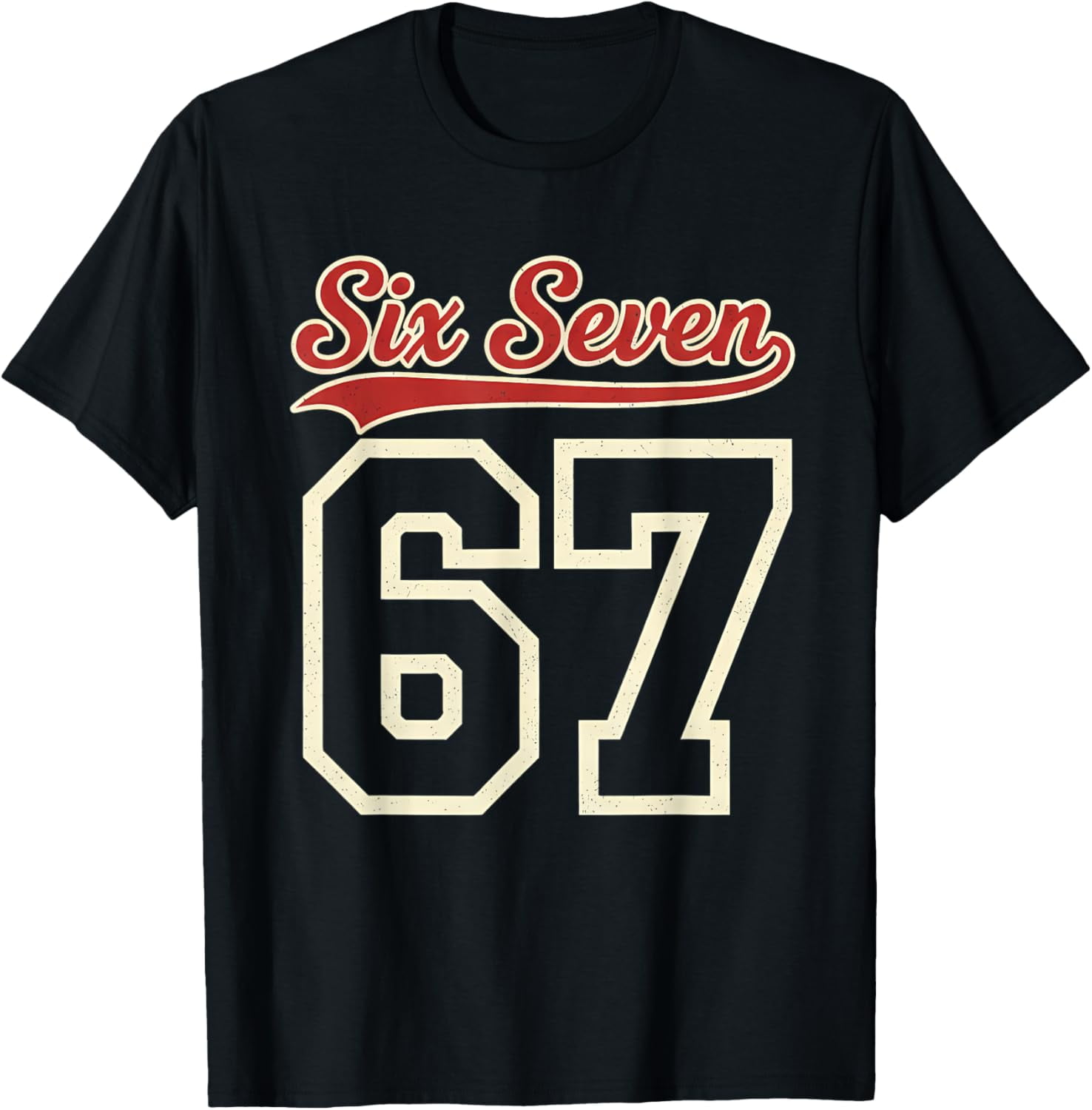67 Six Seven Meme Men’s T-Shirt, Funny Humor Graphic Tee for Daily Wear ...