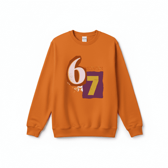 67 Six Seven Meme Retro Minimalist Bold Number Art Trendy Graphic ...
