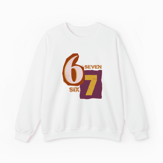 67 Six Seven Meme Retro Minimalist Bold Number Art Trendy Graphic ...