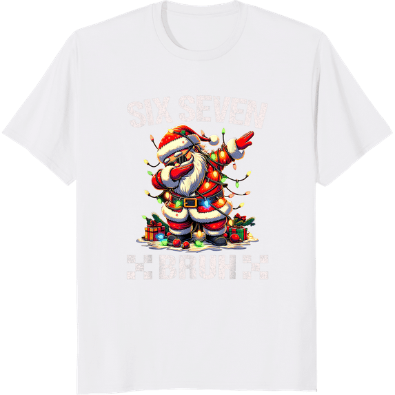 67 Six Seven Santa Bruh Funny Christmas 6 7 Meme T-Shirt ,Full Sizes S ...