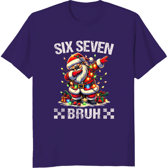 67 Six Seven Santa Bruh Funny Christmas 6 7 Meme T-Shirt ,Full Sizes S ...