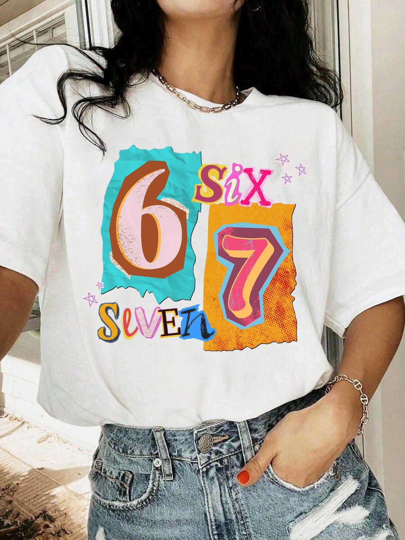 67 Six Seven T-Shirt, Matching Funny T-shirt, Funny Number 67 Meme Tee ...