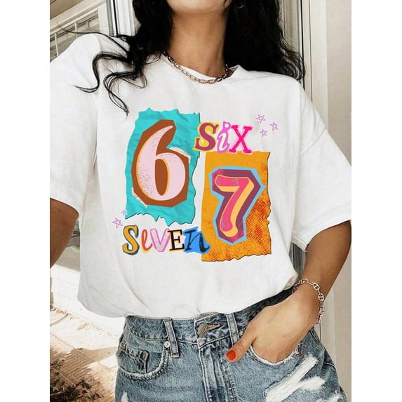 67 Six Seven T-Shirt, Matching Funny T-shirt, Funny Number 67 Meme Tee ...