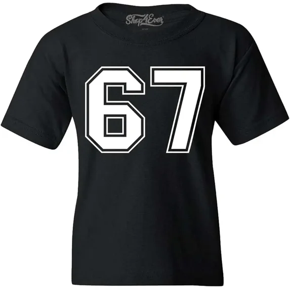67 Six Seven Varsity Number Sixtyseven Child's T-Shirt Kids Tee ...