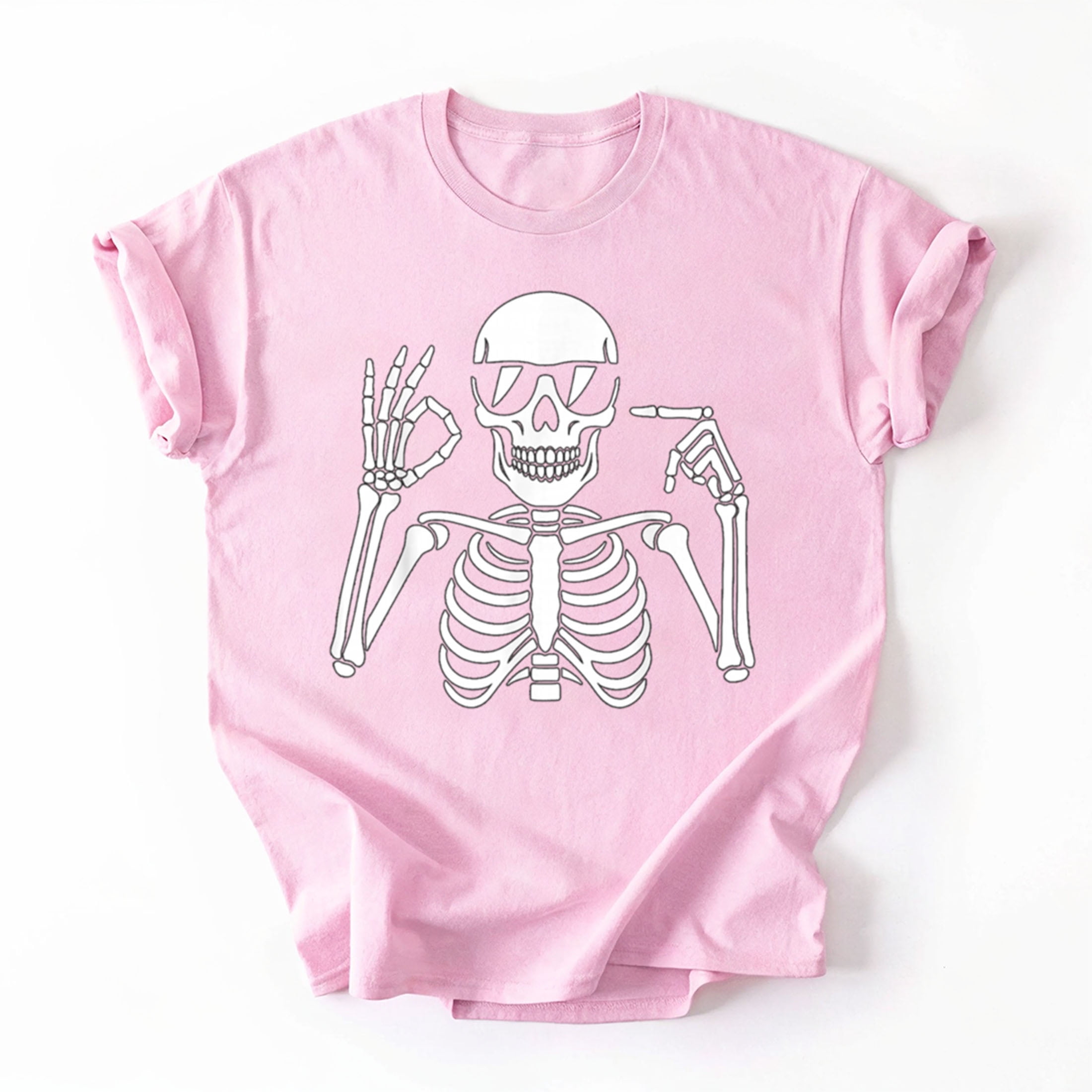 67 Skeleton Funny Six Seven Gen Alpha Halloween Meme T-Shirt ...
