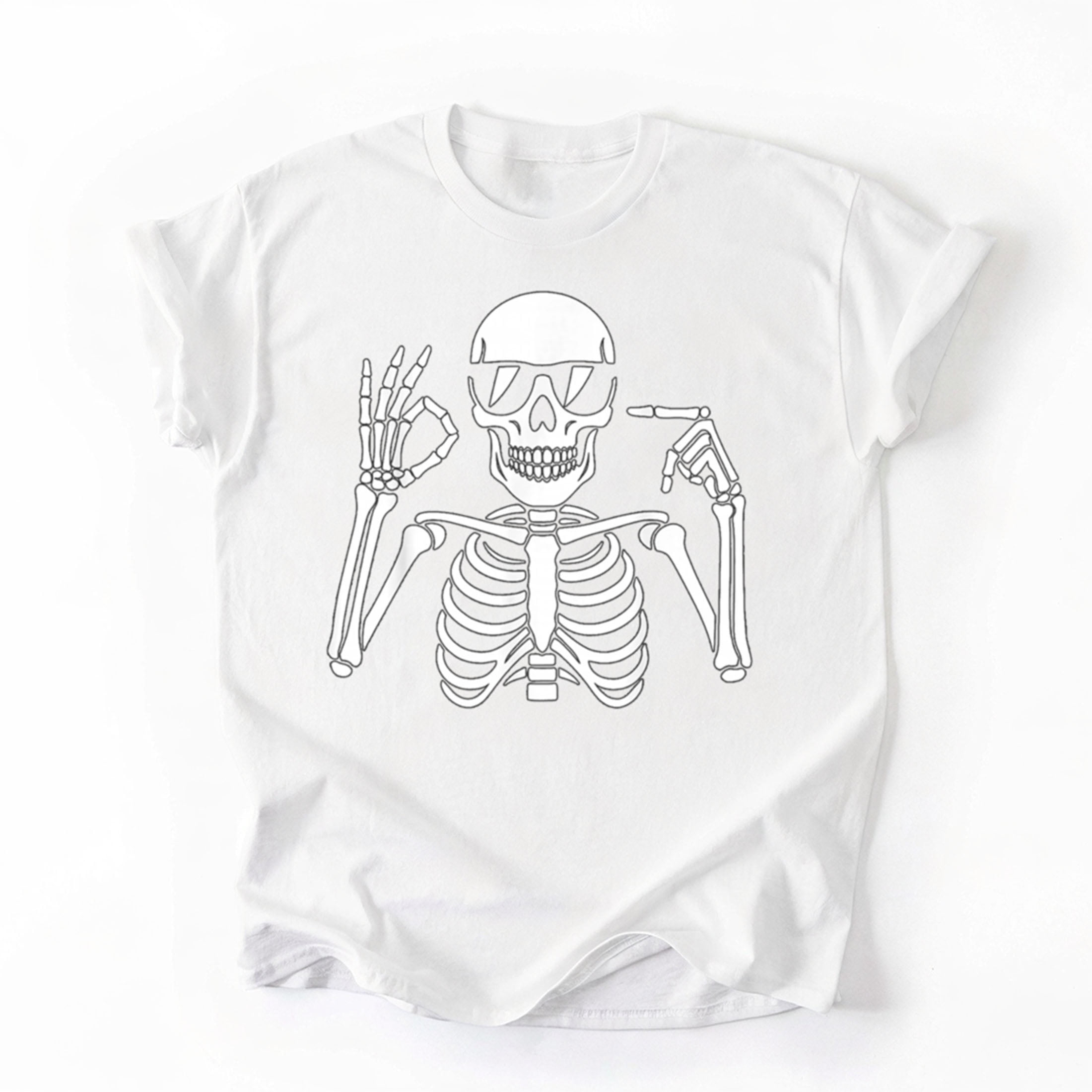 67 Skeleton Funny Six Seven Gen Alpha Halloween Meme T-Shirt ...