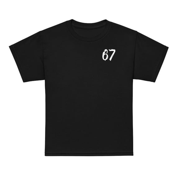 67 Small Chest Number Graphic Shirt Minimal Clean Casual Tee Unisex ...