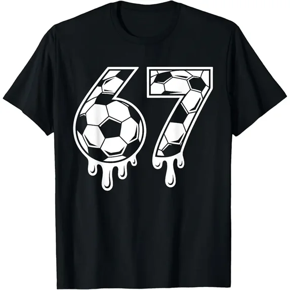 67 Soccer Ice Cream Drip Gen Alpha Six Seven Meme Slang T-Shirt ...