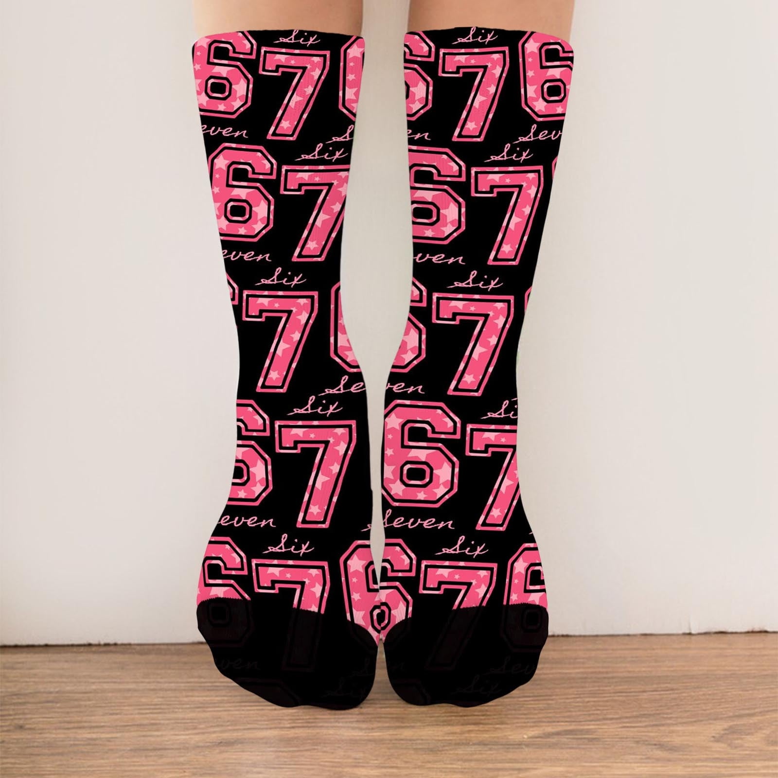 67 Socks Funny Socks Six Seven 67 Sock Ice Cream Drip 6 7 Meme Design ...