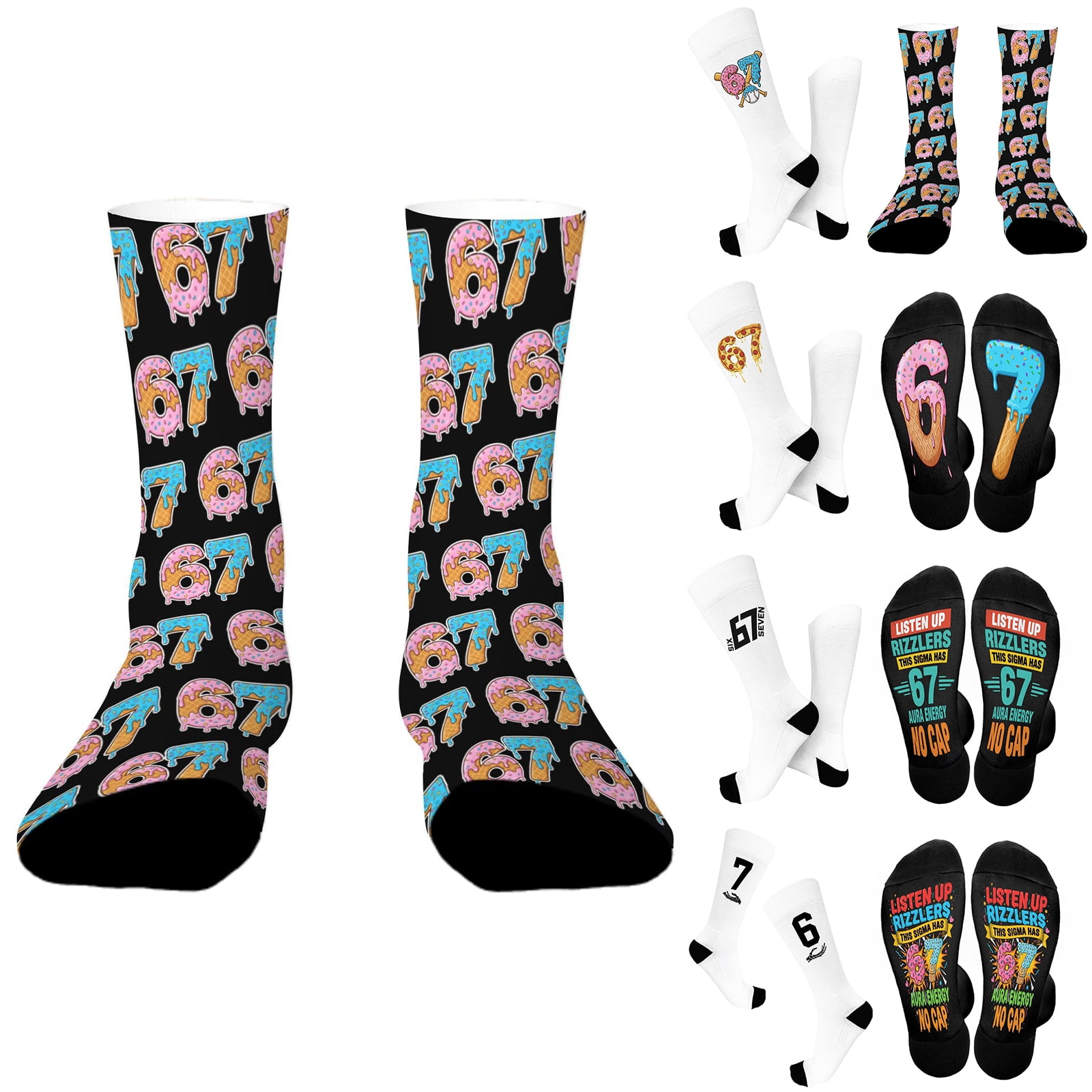 67 Socks Meme Funny 6 7 Socks Trendy Novelty 67 Meme Gift for Boys ...