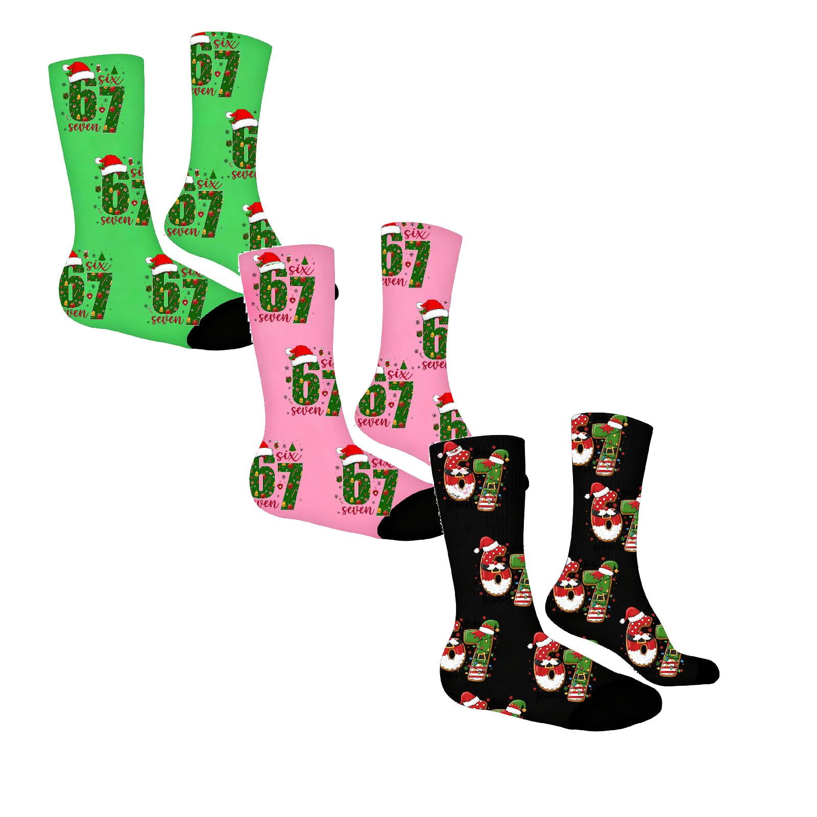 67 Socks for Boys Girls Funny 67 Meme Mid-calf Socks Christmas Socks ...