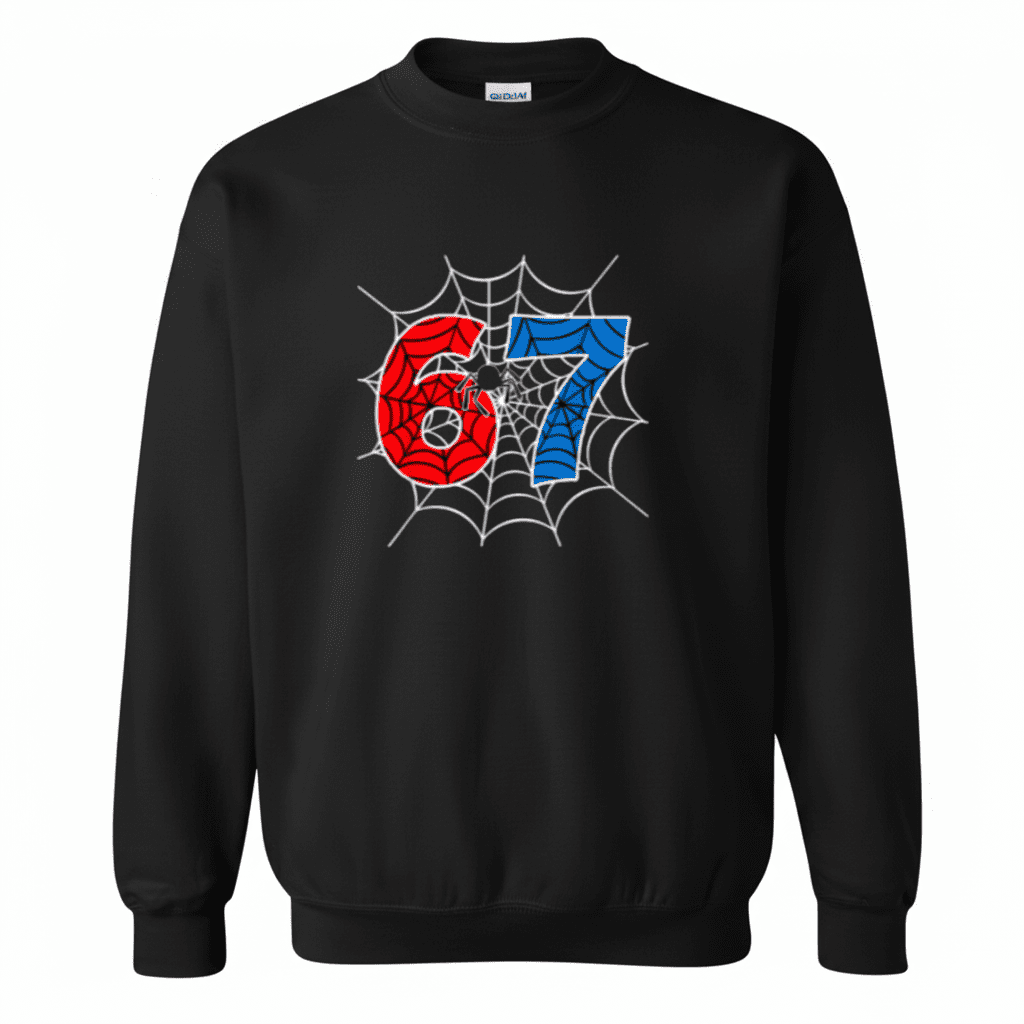 67 Spider Web Meme Halloween Humor Funny Gen Alpha Sweatshirt up to ...