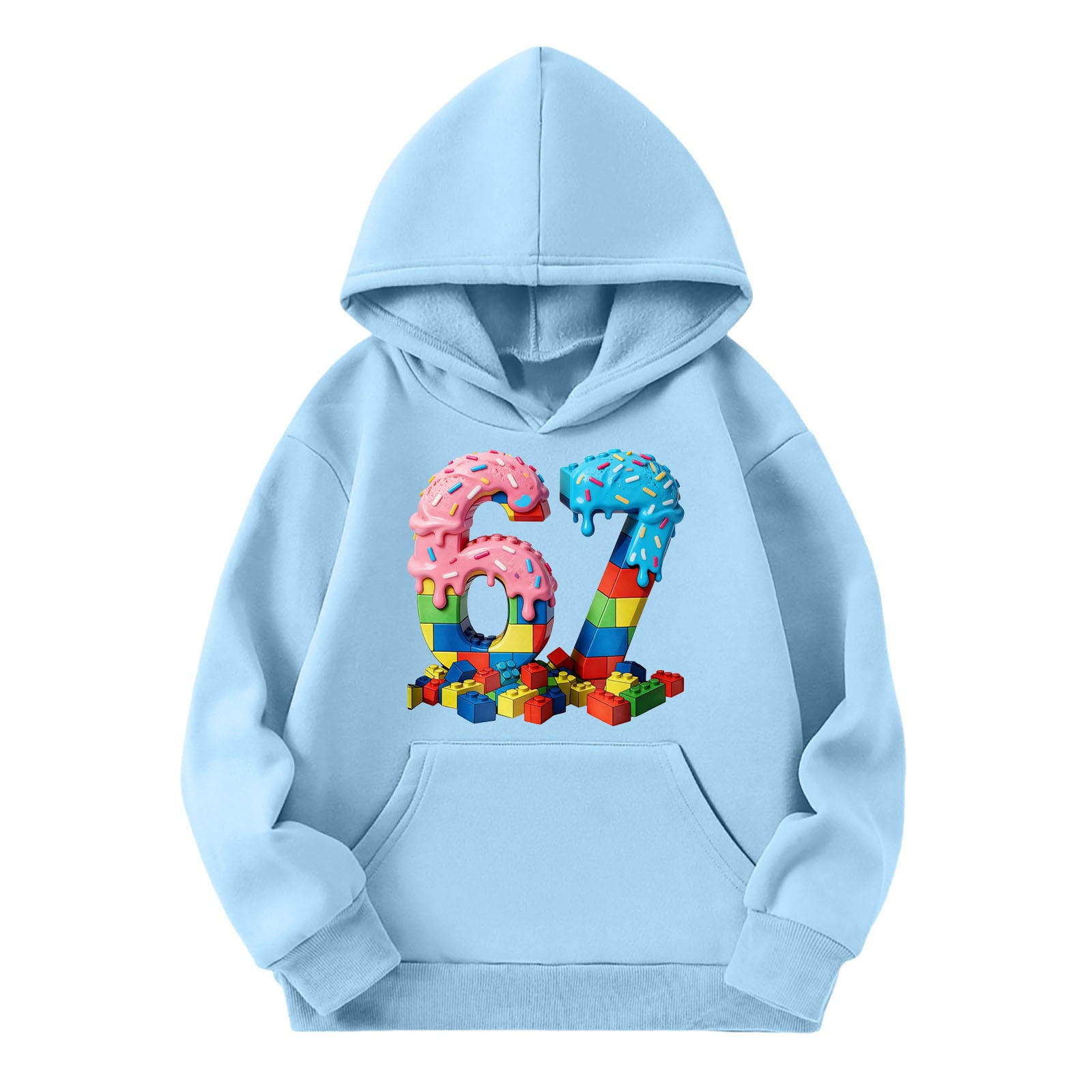 67 Sweatshirt Kids,Girls Cute Cartoon Ice Cream Print Hooded Sweatshirt ...