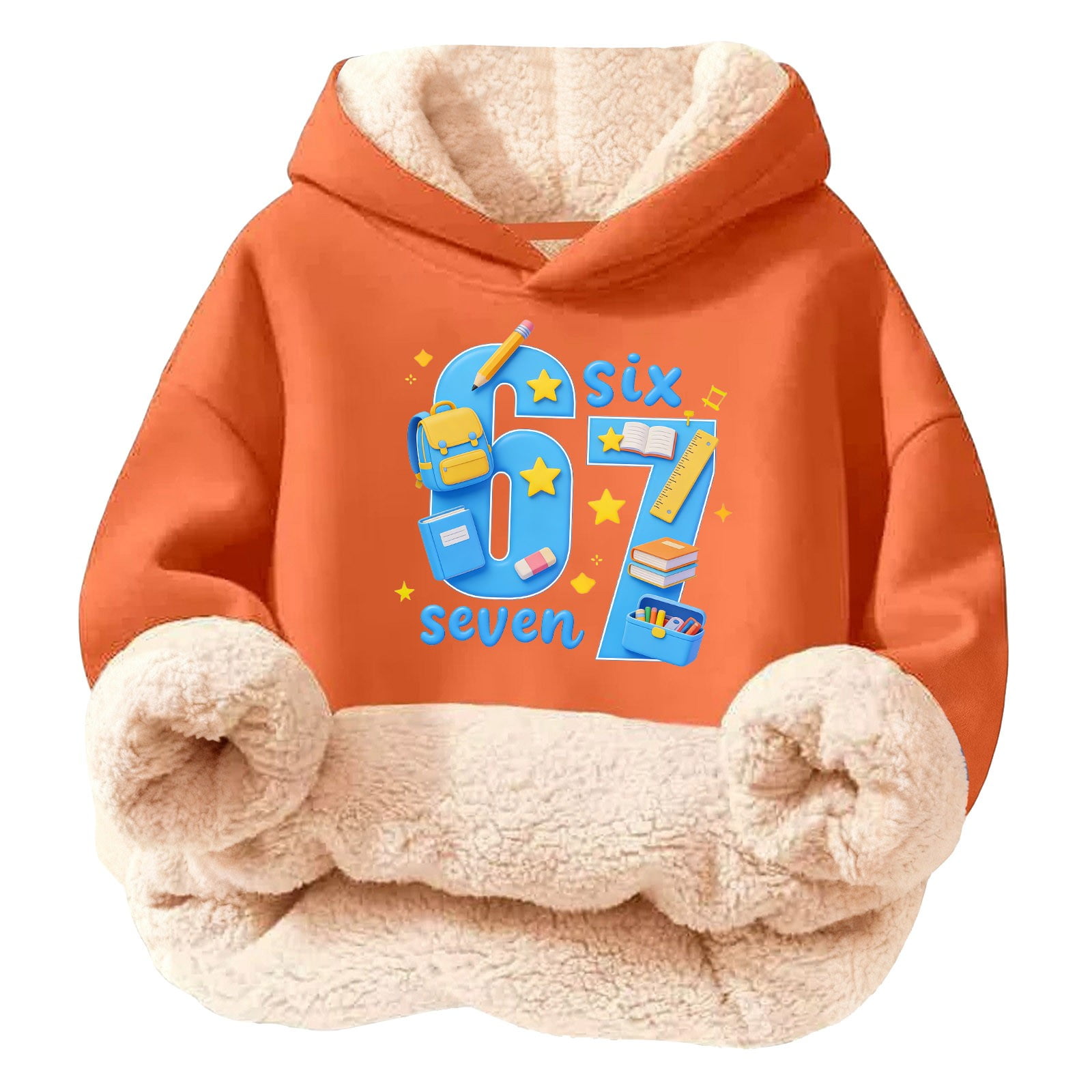 67 Sweatshirt Kids,Multicolor Graphic Print Hoodie Soft Cozy Fleece ...