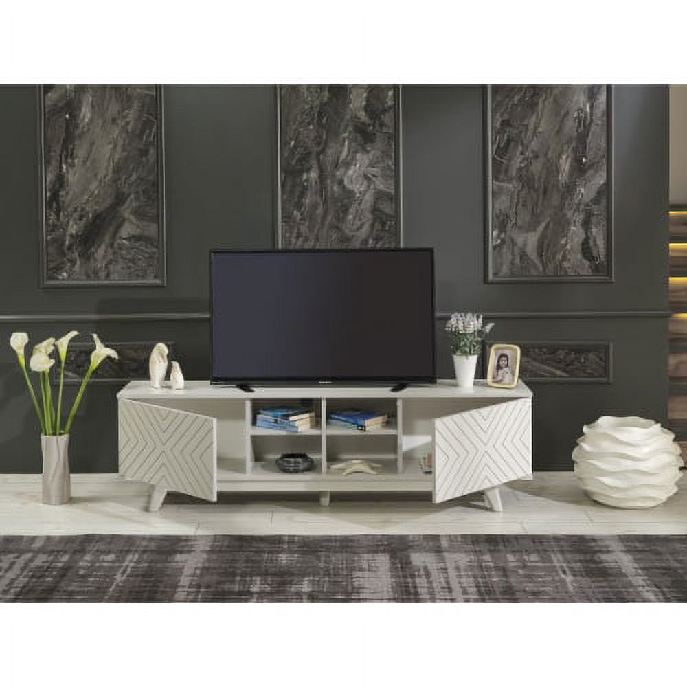 67" TV Stand for 65" TV, Modern Entertainment Center with 2-Door ...