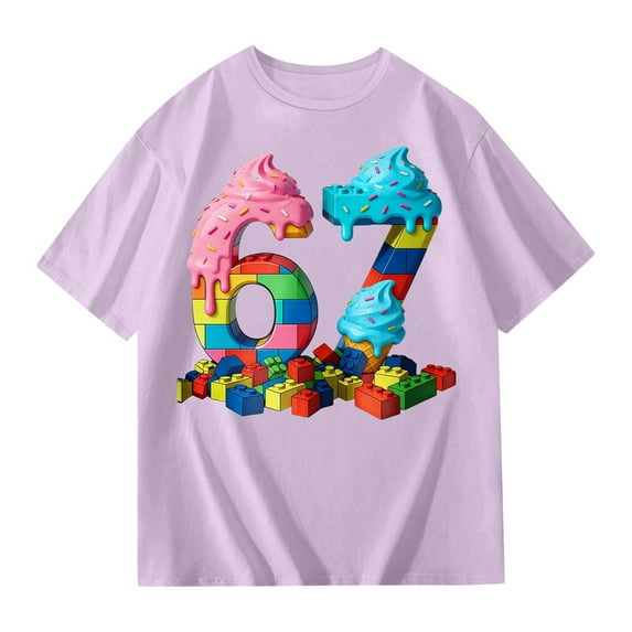 67 Tshirts For Girls Six Seven Donut Drip Digital Funny Kids T-Shirt ...