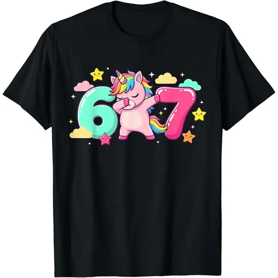 67 Unicorn for Girls 67 Meme Girls Six Seven Funny 67 Kids T-Shirt ...