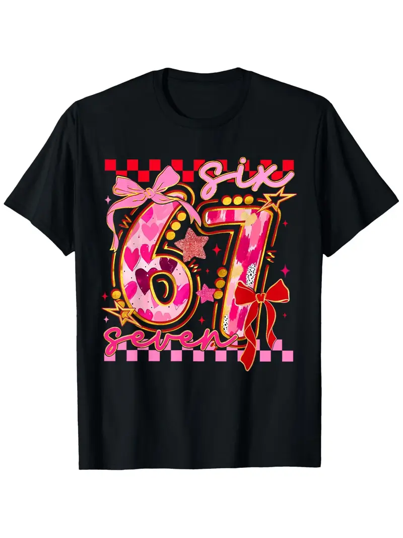 67 Valentine Day 6 7 Meme Six Seven T-Shirt | 100% Casual Short Sleeve ...