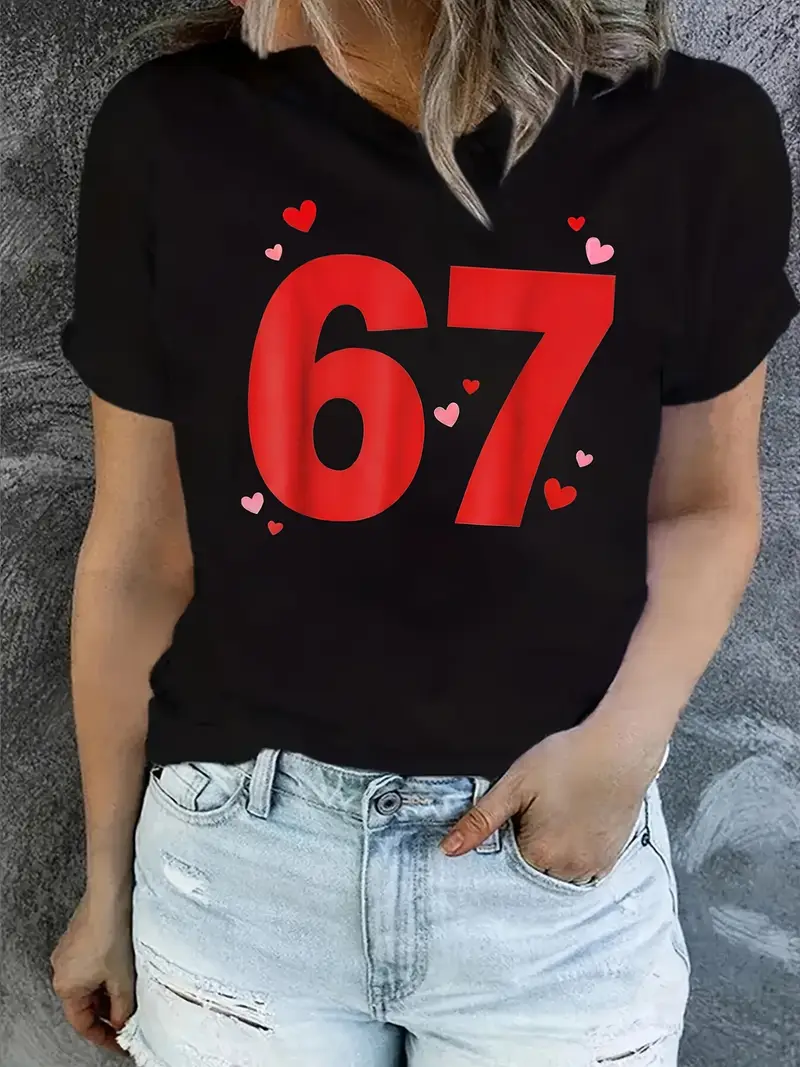 67 Valentine Hearts Love Meme Number Funny T-Shirt Fashion T Shirts ...