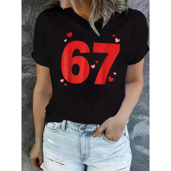 67 Valentine Hearts Love Meme Number Funny T-Shirt Fashion T Shirts ...