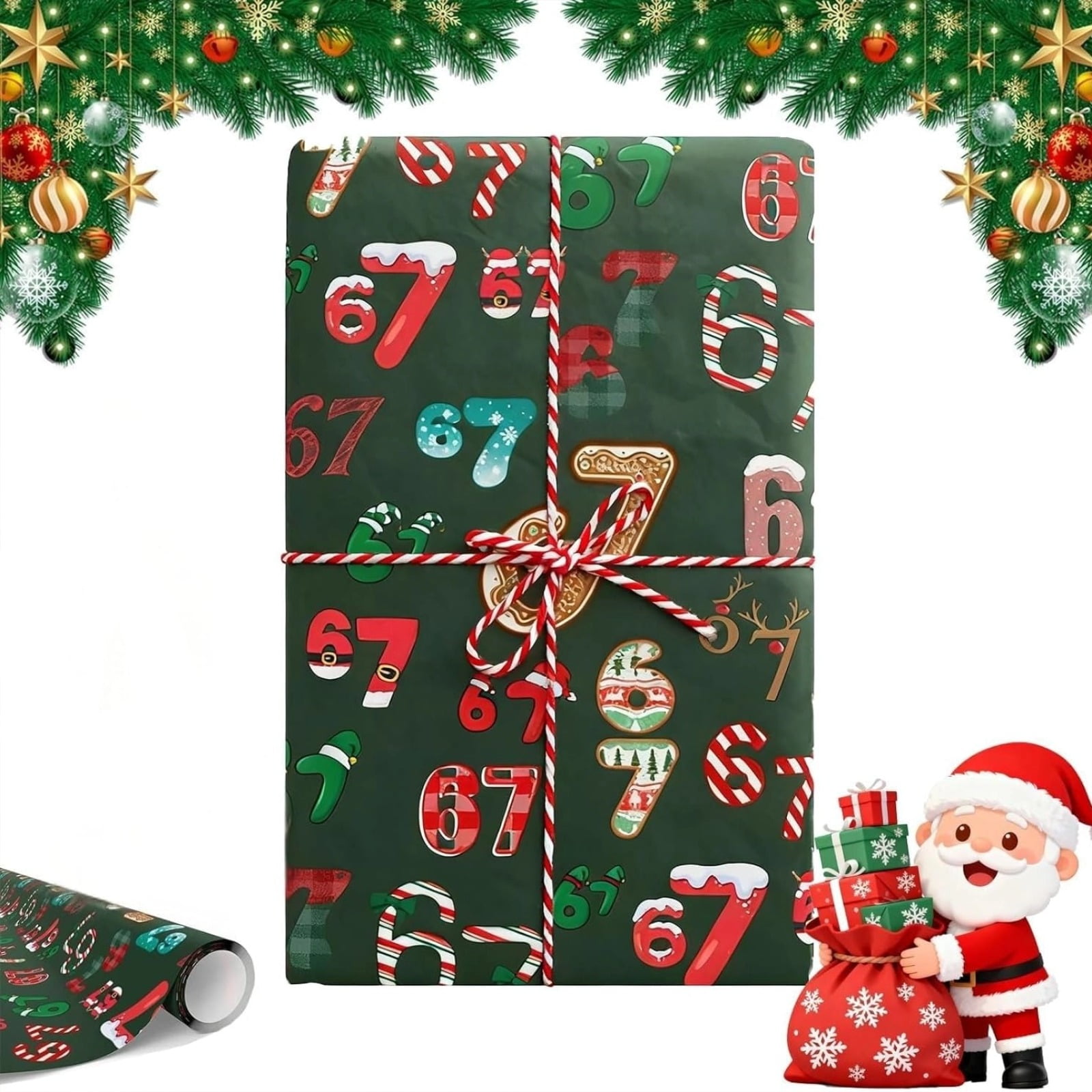 67 Wrapping Paper,67 Meme Christmas Gift Wrap,Kids Funny Six Seven ...