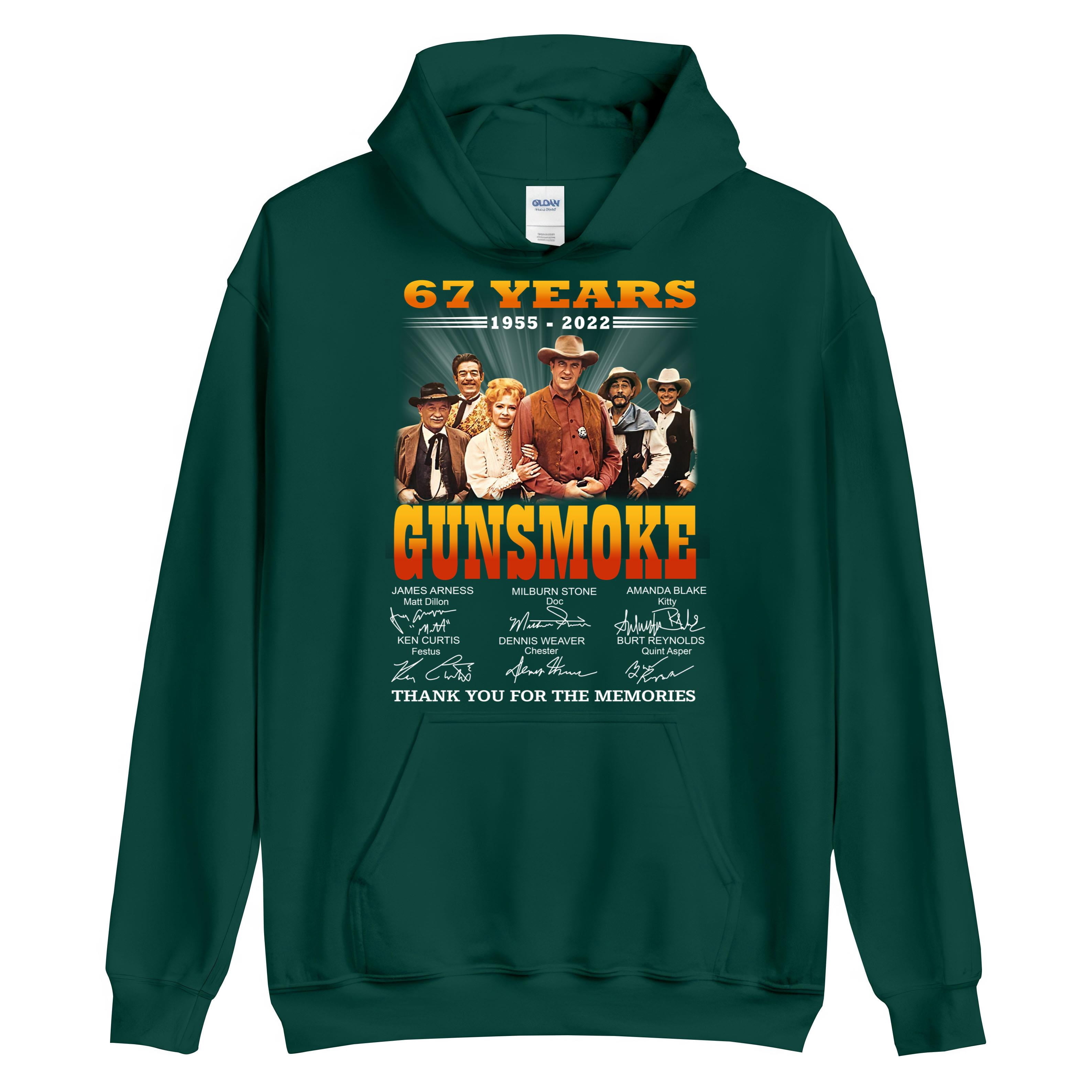 67 Years shirt, Gunsmoke shirt, 2022 Thank You For The Memories shirt ...