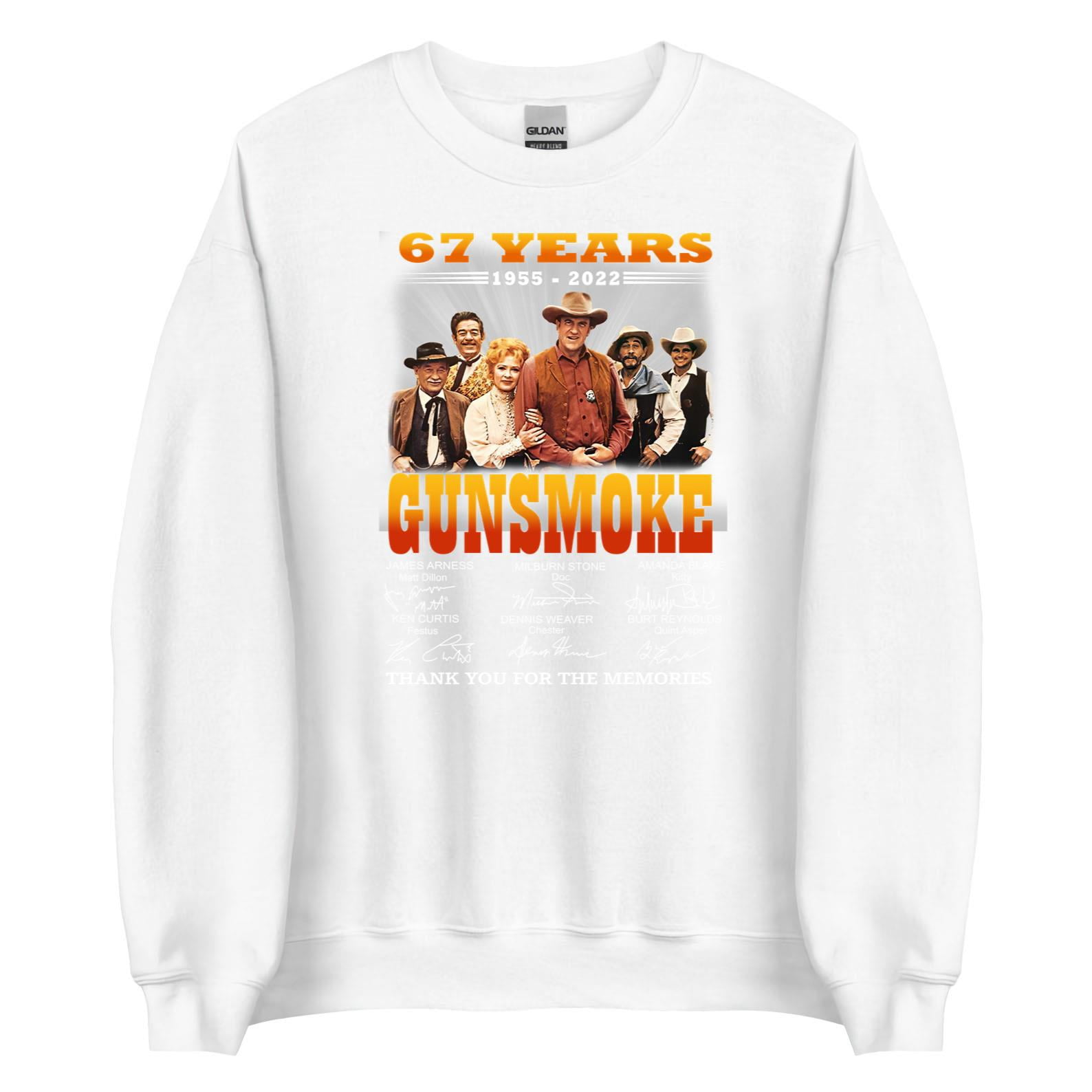 67 Years shirt, Gunsmoke shirt, 2022 Thank You For The Memories shirt ...