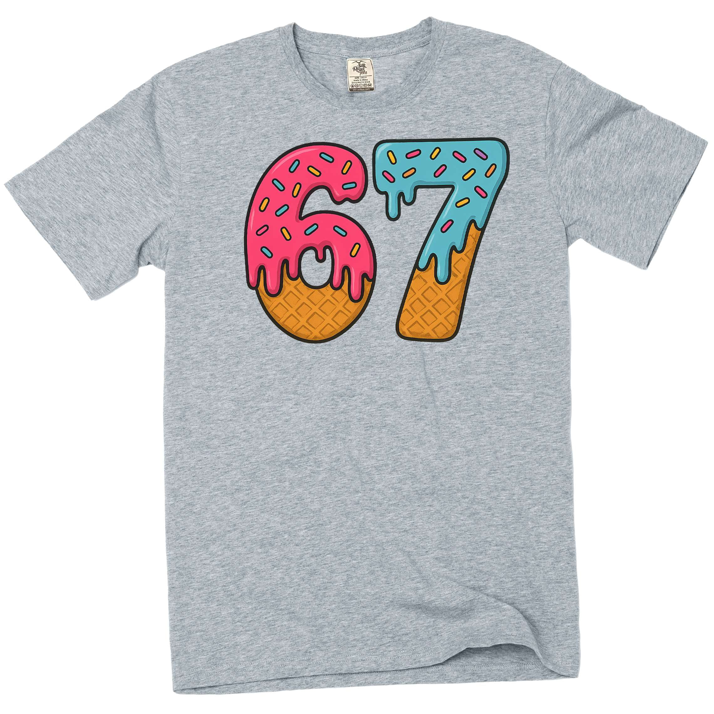 67 icecream funny t-shirt viral social media meme Six Seven Gen Alpha Slang Tee-Shirt (X-Large ...