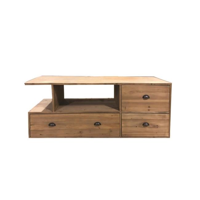 67 in. 3 Drawers & Single Shelf & Sona TV Entertainment Console, Rich ...